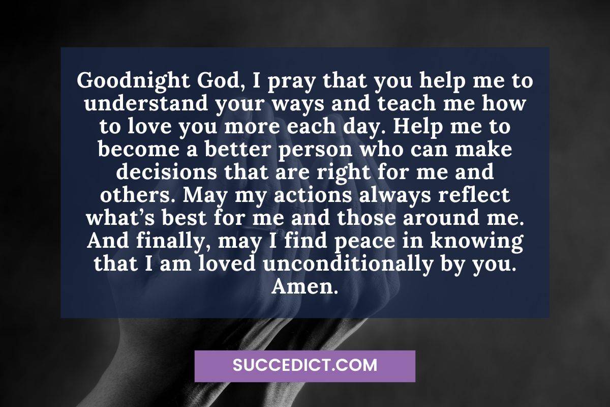 35+ Good Night Prayer Quotes To God For Protection - Succedict